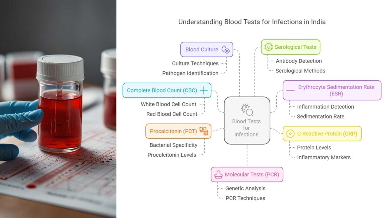 What are the different types of blood tests for detecting infections ...