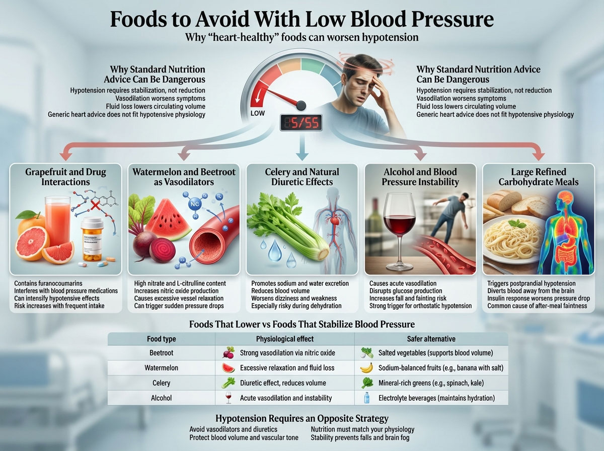 7 Foods & Fruits to Avoid With Low Blood Pressure (Hypotension ...