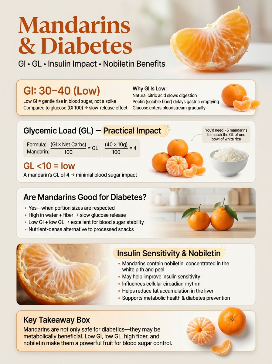 Mandarin Orange Nutrition: Exact Calories, Carbs, GI Score & Surprising ...