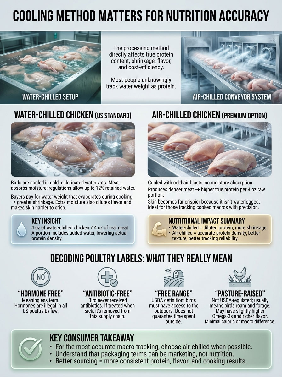 Chicken Calories Protein & Nutrition: Thigh, Breast, Wing, Skin & More ...
