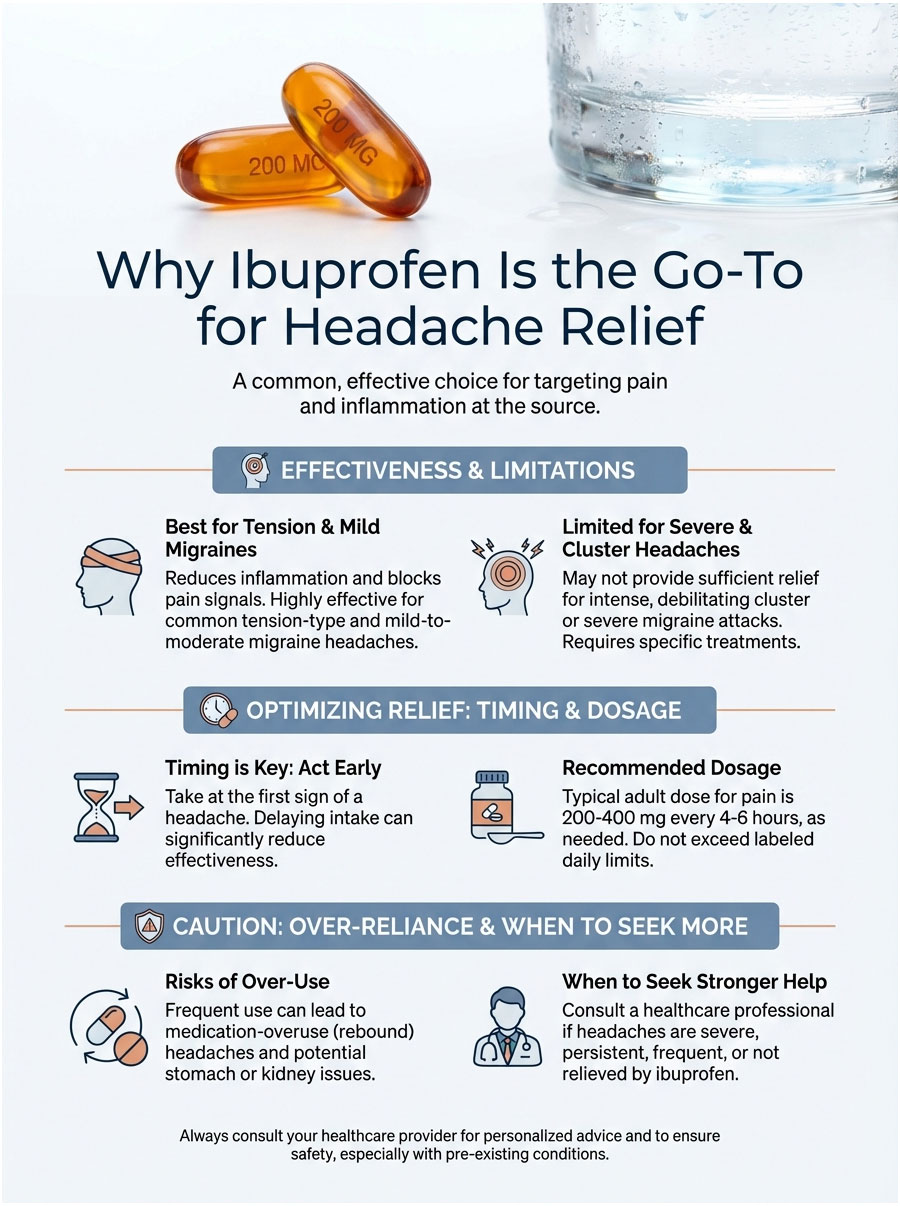 Does Ibuprofen Help with Headaches? Effectiveness, Dosage, and How Fast ...