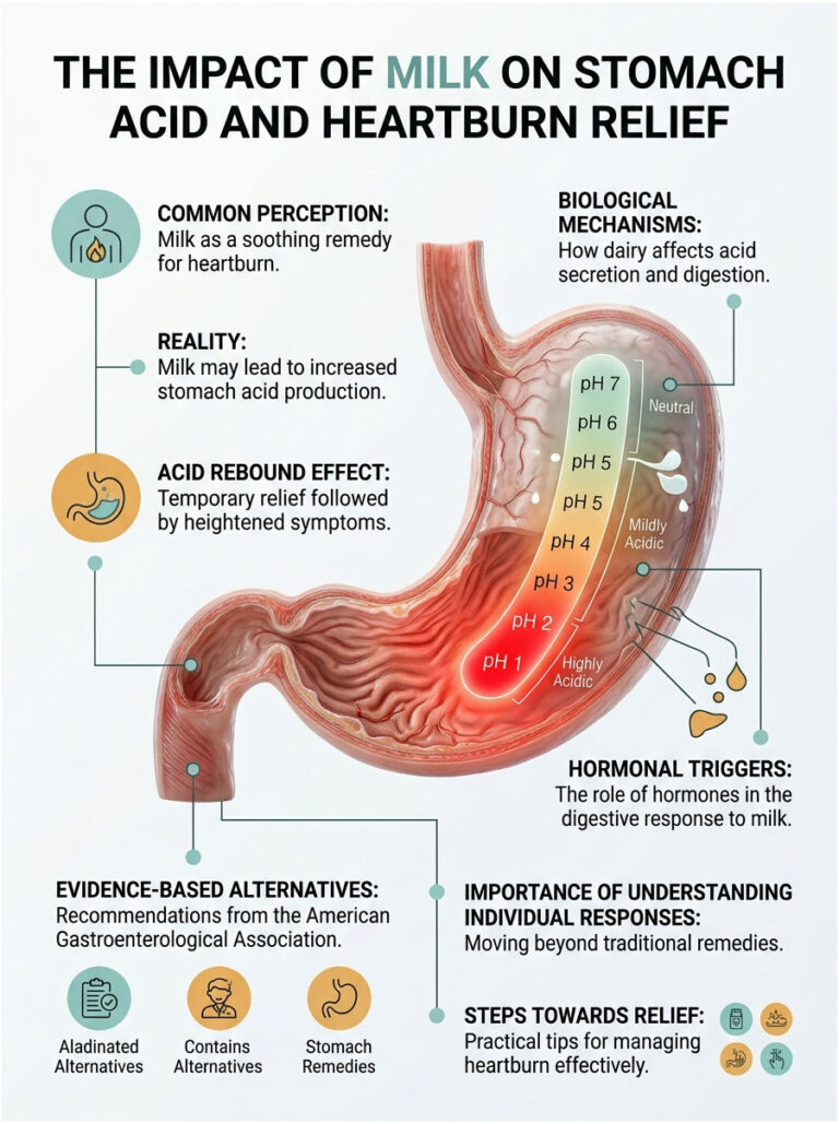 Does Milk Reduce or Increase Stomach Acid? Truth, Effects & What ...